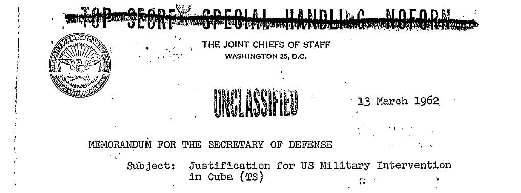 Operation Northwoods Unclassified Document