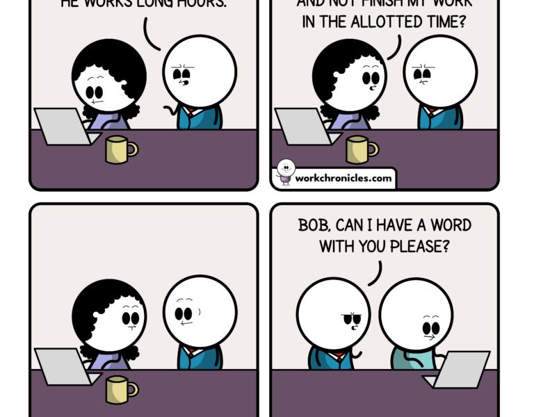 (comic) long hours - Work Chronicles