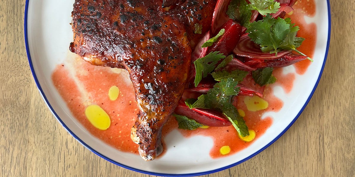 Gochujang & plum 1/2 chicken - by Chuck Cruz - Chuck