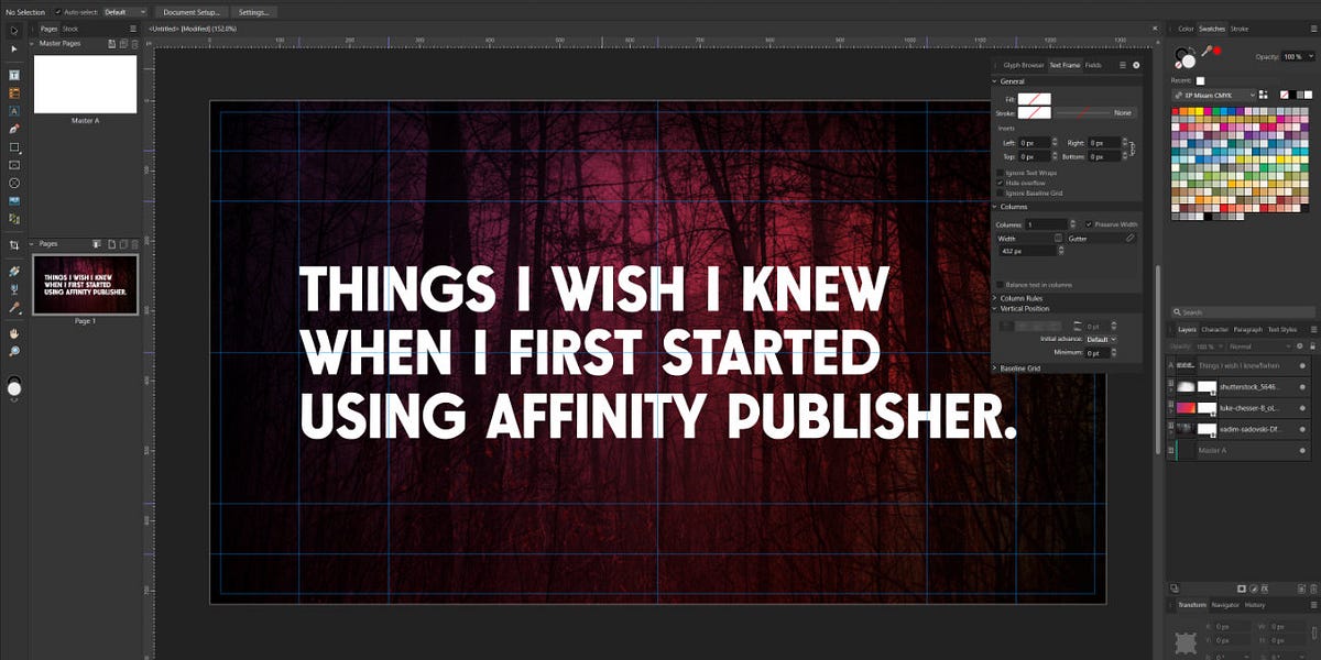 10 Affinity Publisher Tips - by Exeunt Press