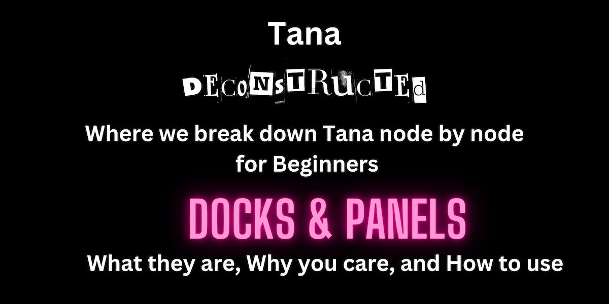 Tana Panels and Docks - Tana Deconstructed by Dee Todd