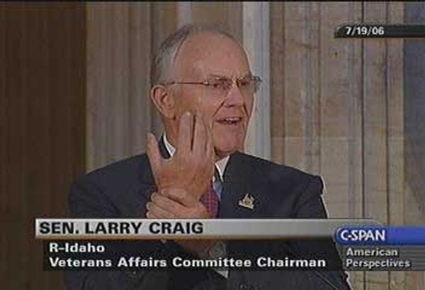 Toe-Tapping Sen. Larry Craig Liked His Manwhores Butch (No Femmes, No ...