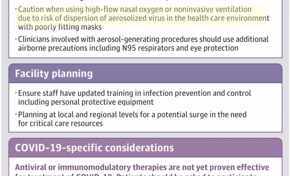 Do no harm. …unless it’s invasive ventilation to stop the spread of ...