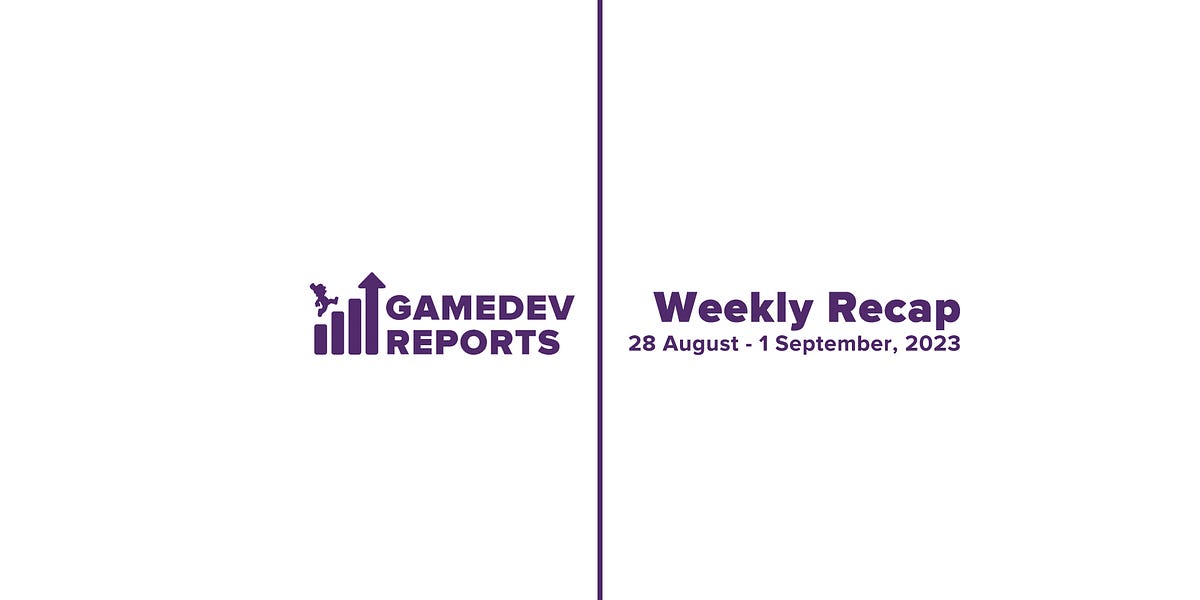 Weekly Gaming Reports Recap: August 28 - September 1 (2023)