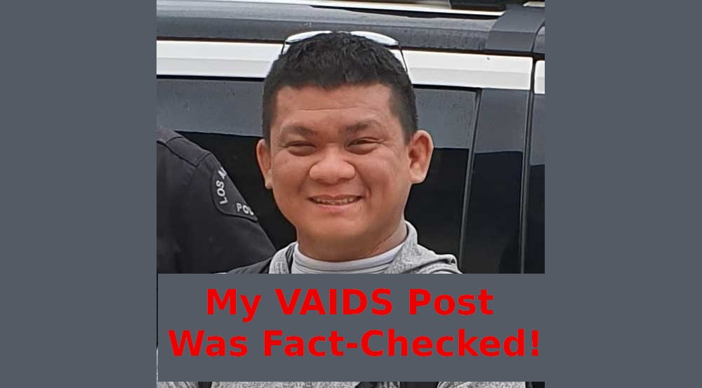 My Post About VAIDS in Children was Fact-checked