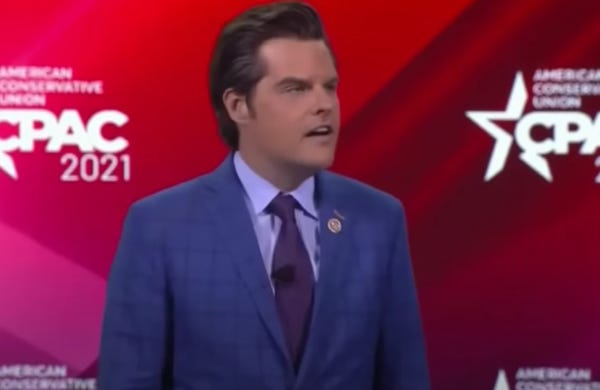 Everybody Hates Matt Gaetz And His Stupid Great Big Face Now