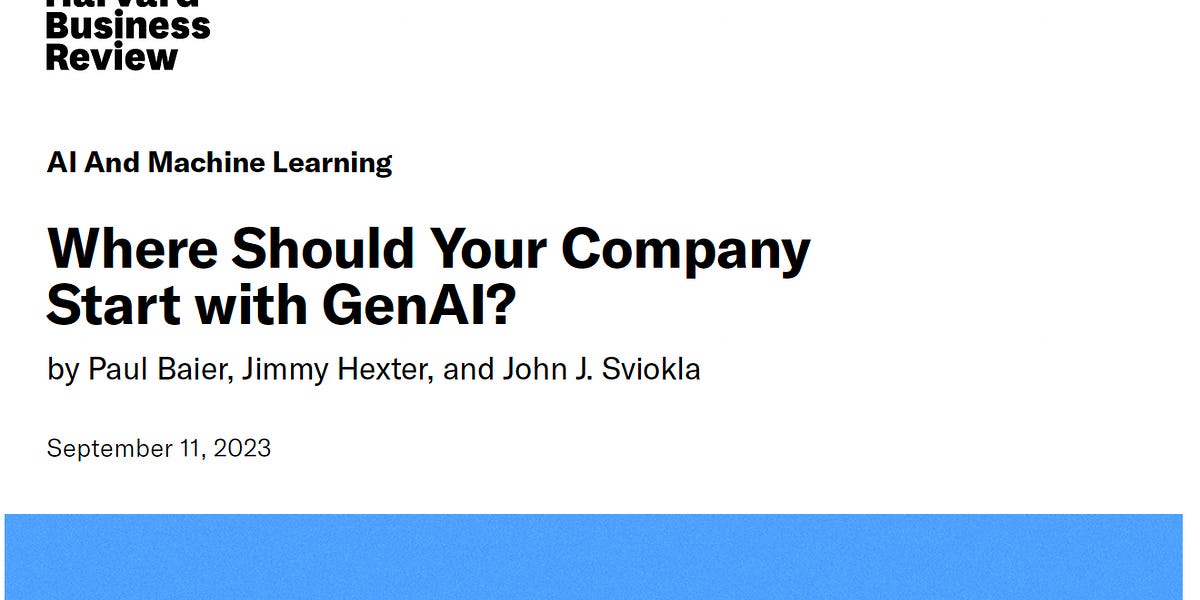 Harvard Business Review Published our "WINS" Framework to Assess GenAI ...