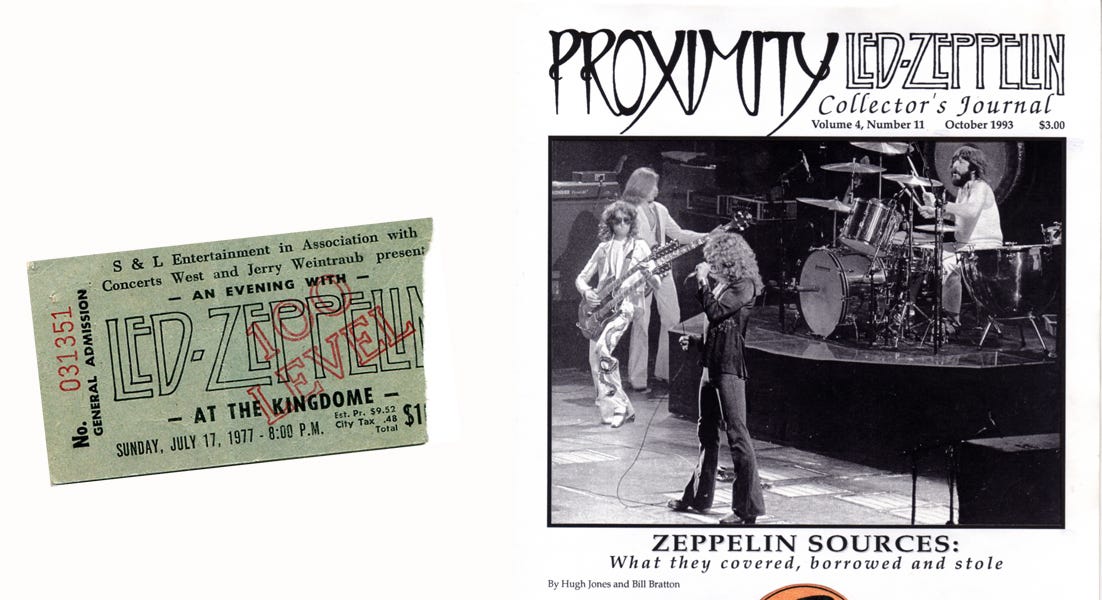 The Record Store Years (Side Trip): Led Zeppelin at The Kingdome, July 1977