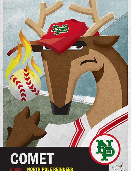 MLB All-Rudolph-The-Red-Nosed-Reindeer Team