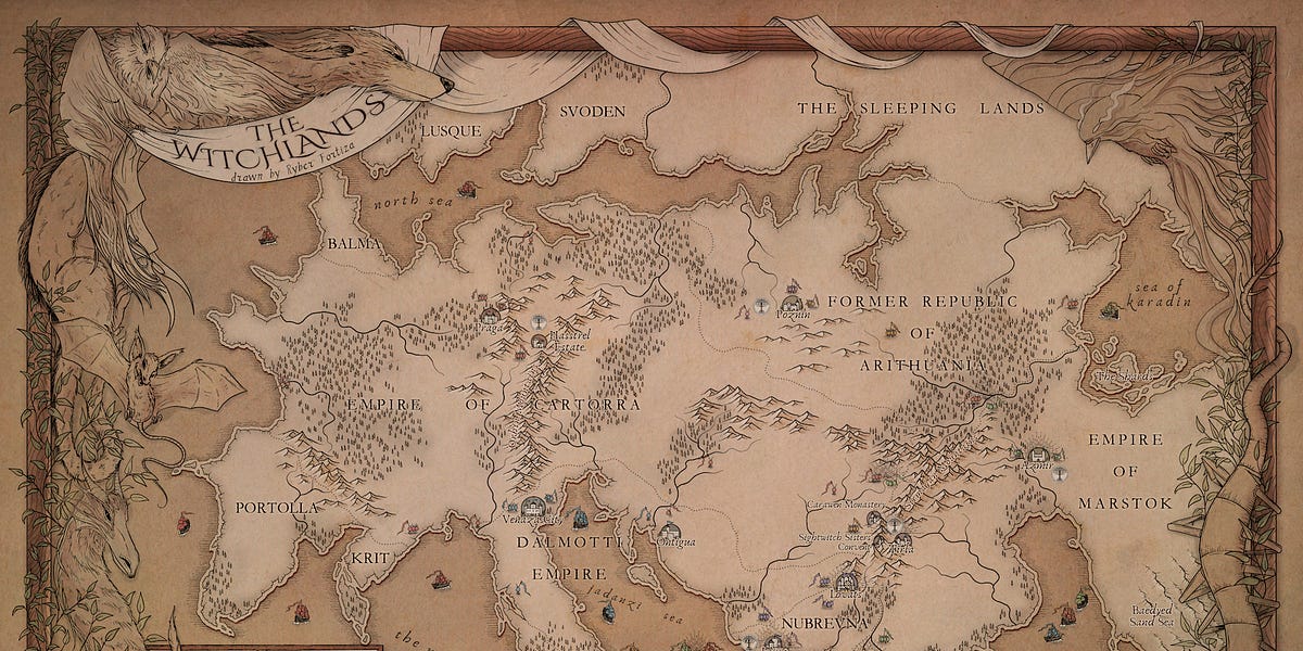 Witchlands Map - The Worlds of Susan Dennard