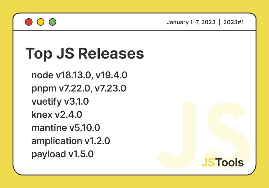 ⭐2023#1: jsdom v21 & visx v3 were released! - by WebGuy