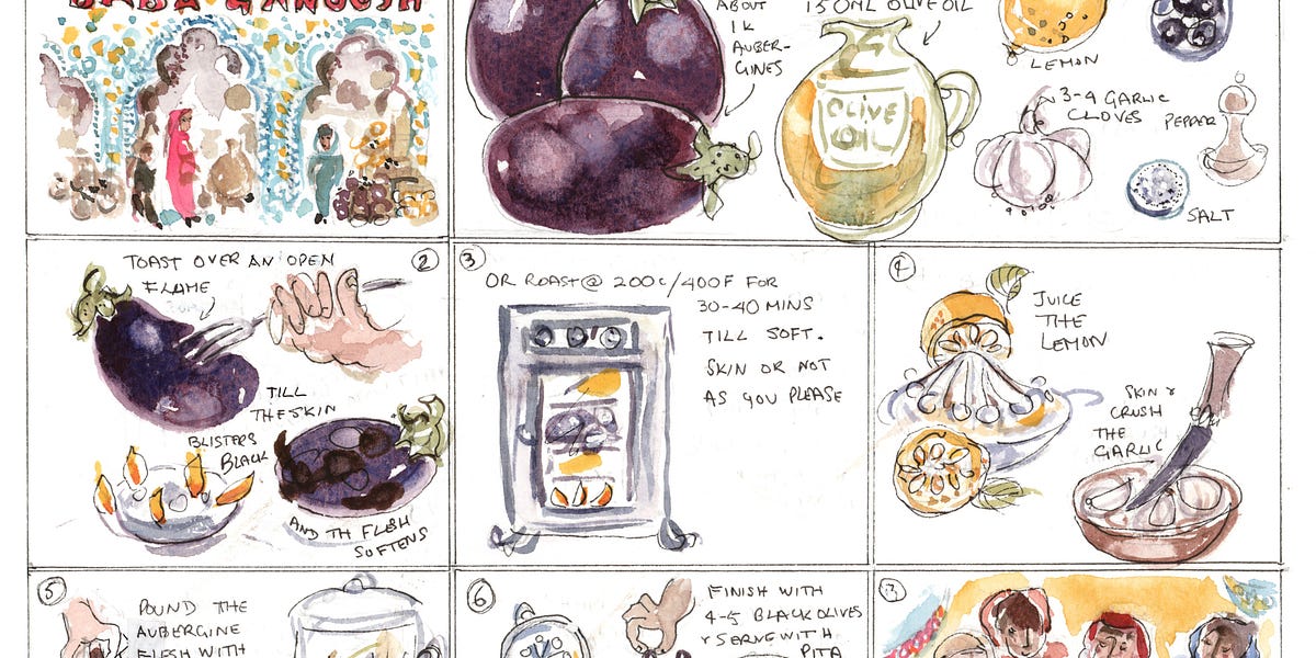 Turkish baba ganoush - Elisabeth Luard's Cookstory