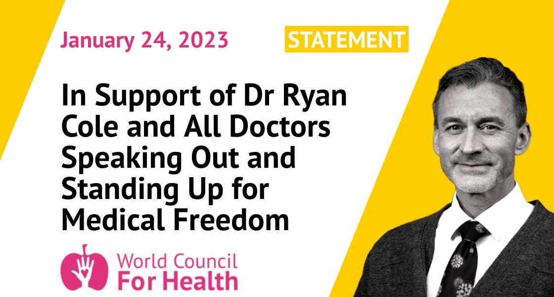 In Support of Dr Ryan Cole and All Doctors Speaking Out and Standing Up ...