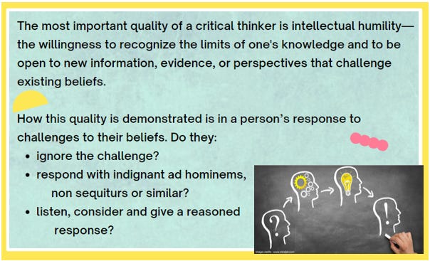 Intellectual humility test for the ConspiracyTest.org critical thinking ...