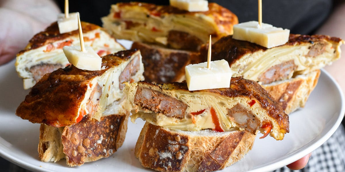 Basque Tortilla with Bell Pepper and Chorizo