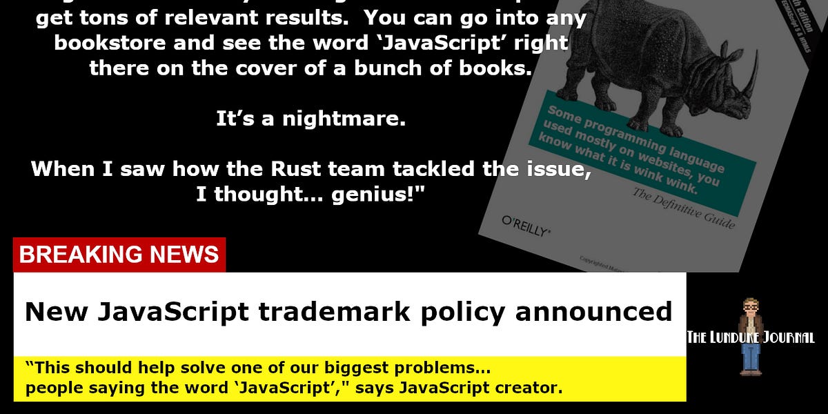 New JavaScript trademark policy announced