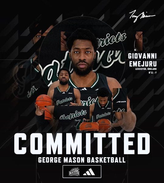 Portal Kombat: George Mason adds 6'11" Siena forward Giovanni Emejuru