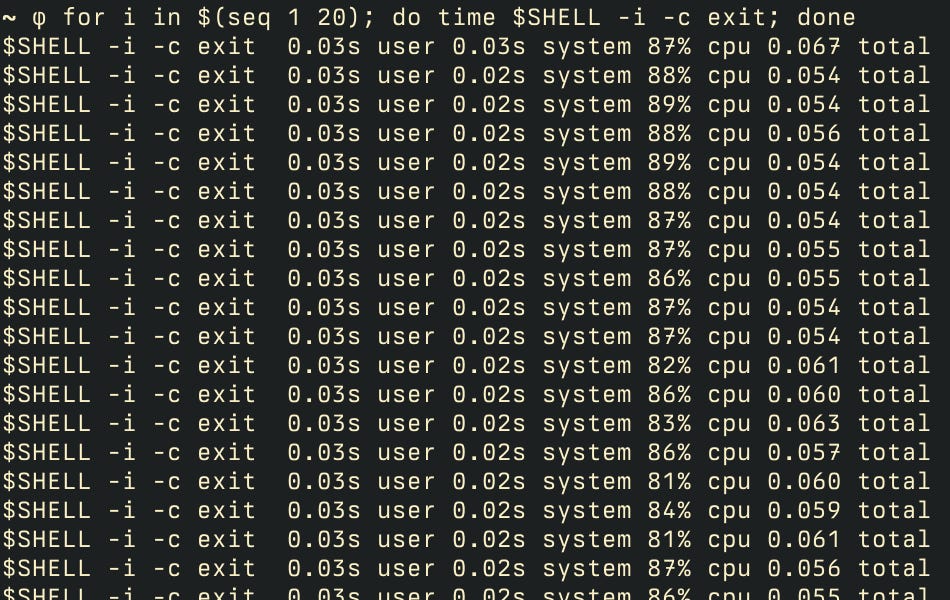 How fast is your shell? - by Thorsten Ball - Register Spill