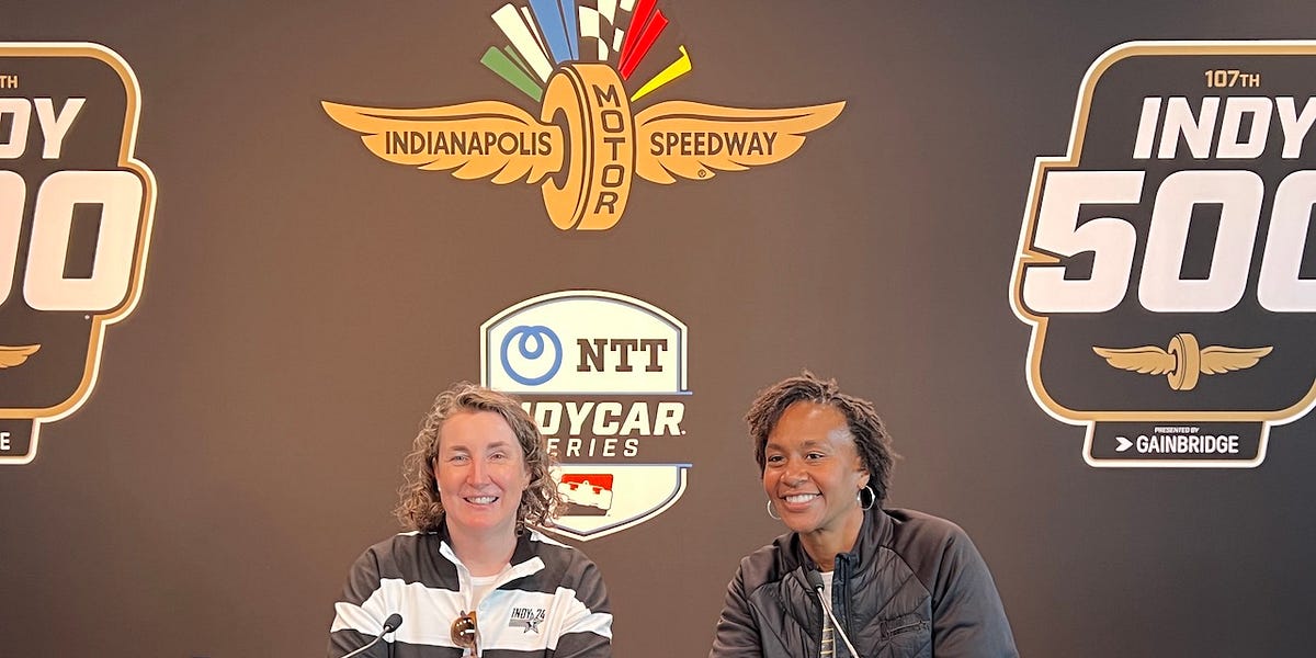 Tamika Catchings, Mel Raines wave green flag for Indy 500 qualifications