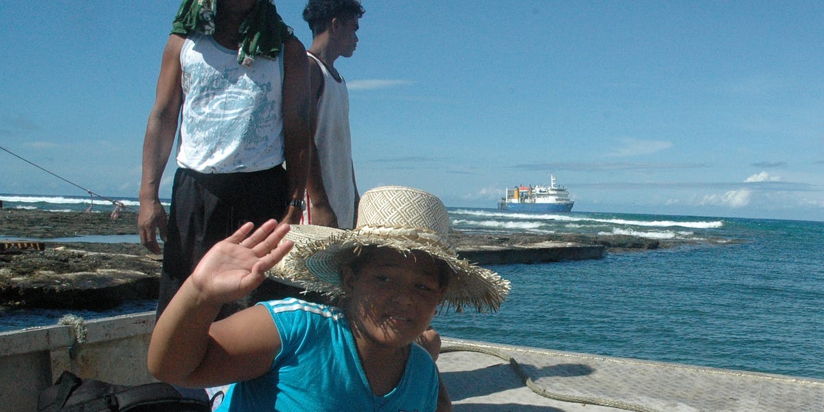 Pacific Islanders leaving home - by Michael J Field