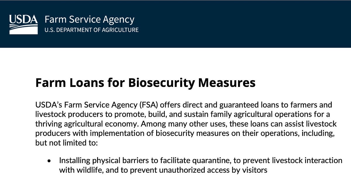 The USDA's Biosecurity Agenda is (in part) intended to get small ...