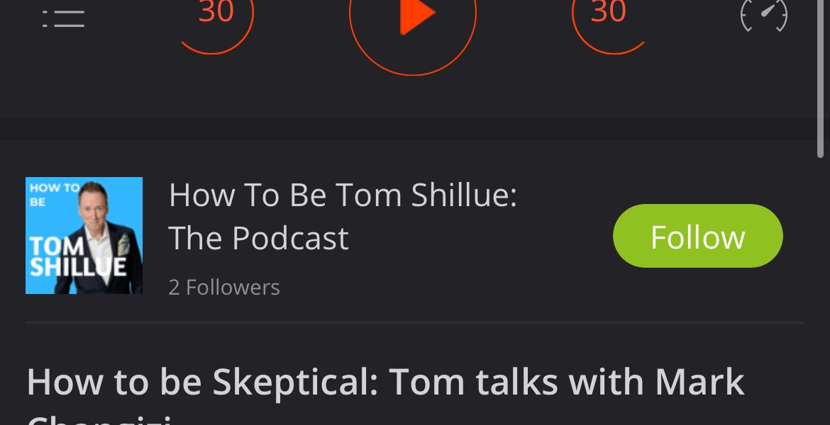 I just appeared on Tom Shillue’s podcast