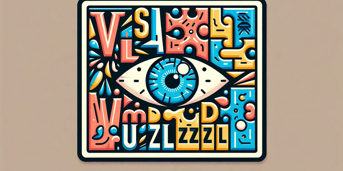 Measuring AI's Creativity with Visual Word Puzzles