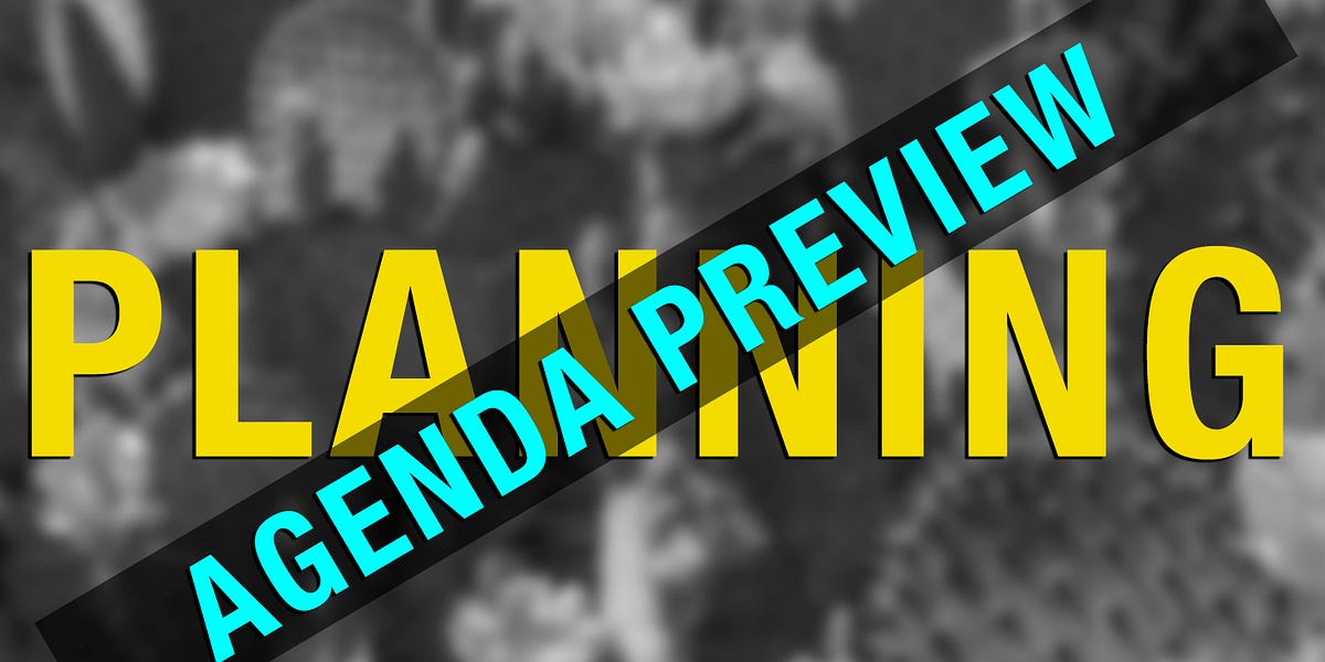 ON THE AGENDA: PLANNING COMMISSION 16 MAY