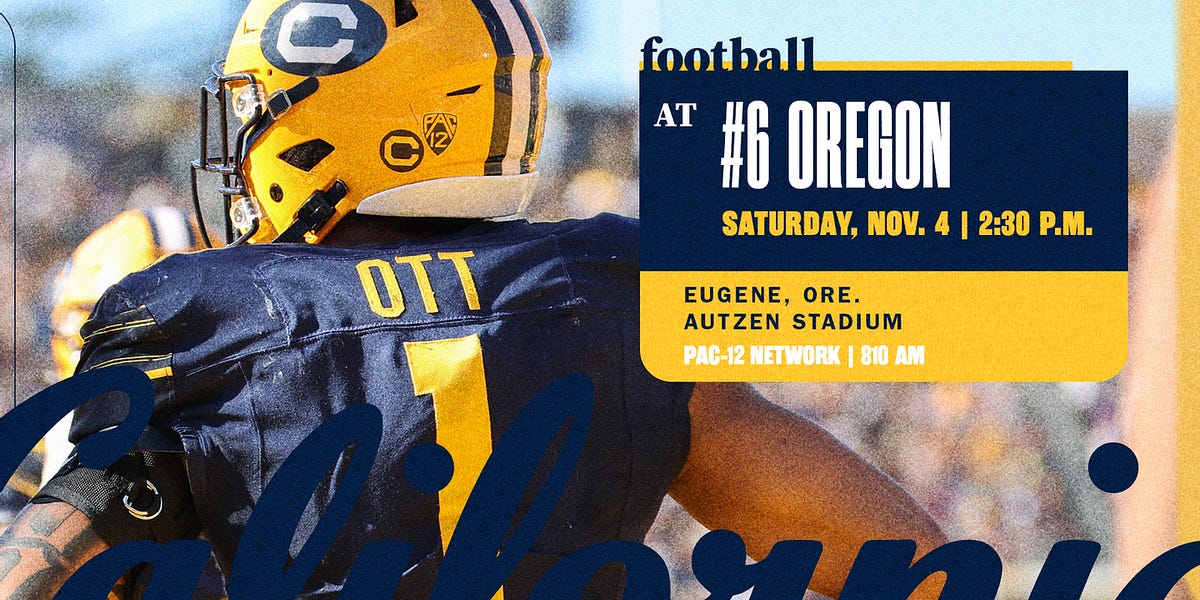 How to Watch Cal v. Oregon College Football: Live Stream and TV Channel