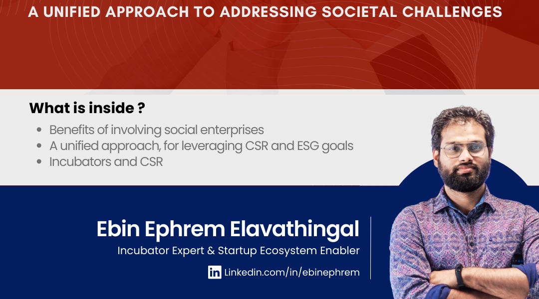 Incubators, CSR and ESG: Unlocking the Potential of Collaborative Synergy