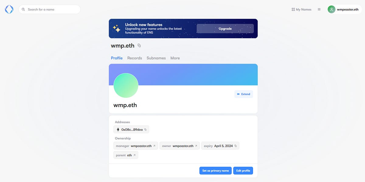 The New ENS Manager App - by William M. Peaster
