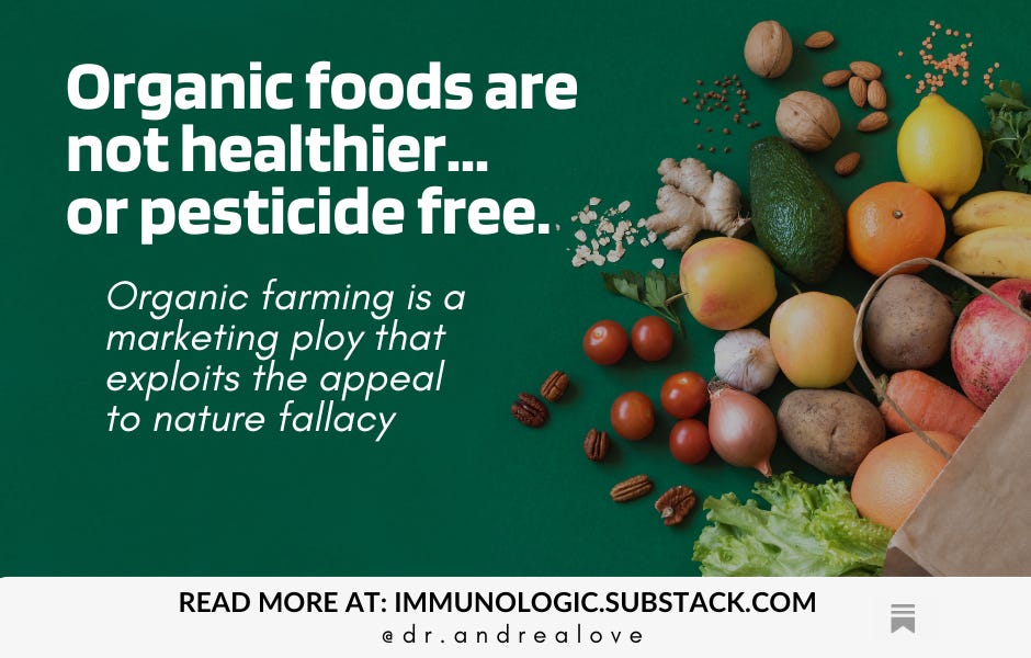 Organic foods are not healthier...or pesticide free.