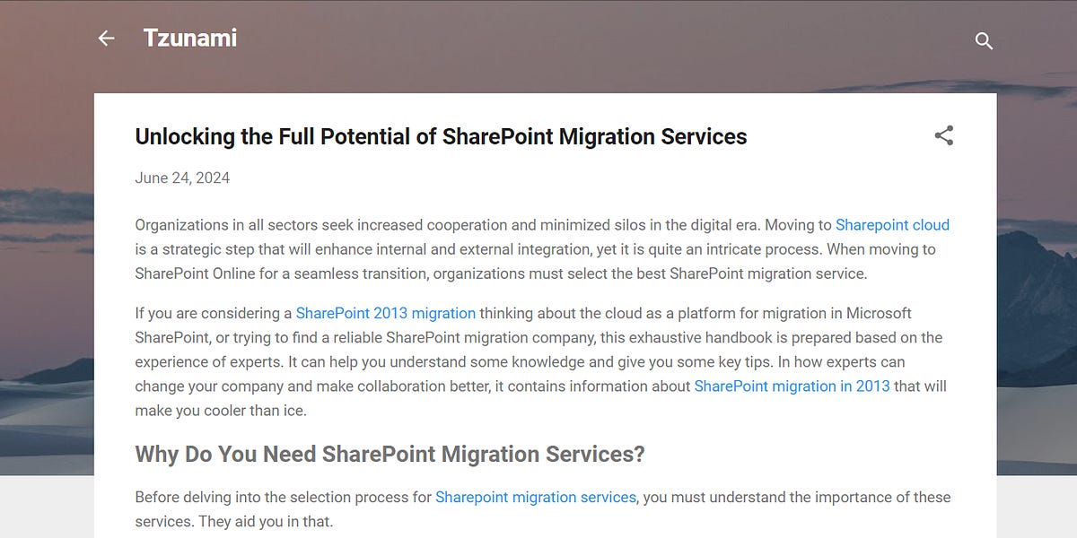 Unlocking the Full Potential of SharePoint Migration Services