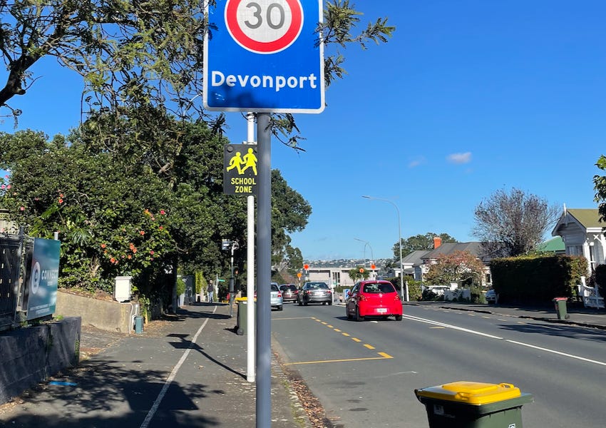 Welcome to Devonport have a nice drive - by David Slack