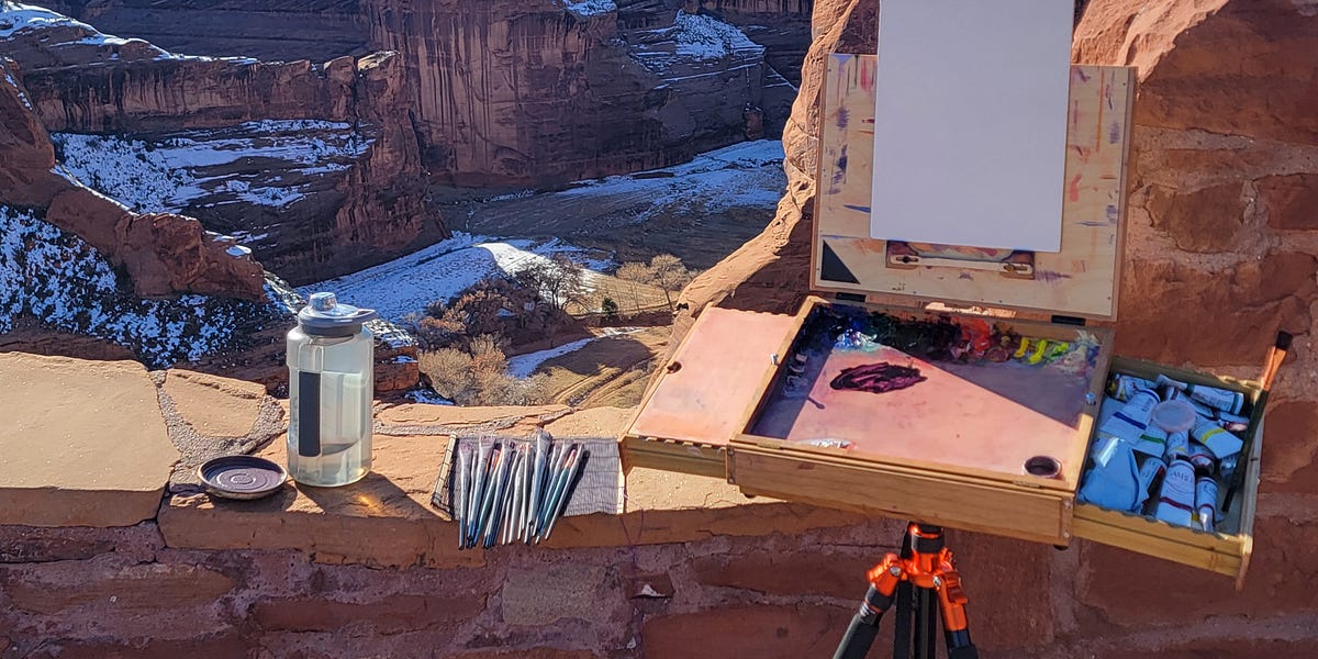 The Visual Complexity of Plein-Air Painting by Navajo Artist Monty Singer