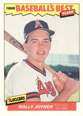 1986 Fleer Baseball’s Best Wally Joyner Fed the Rookie Card Bulls