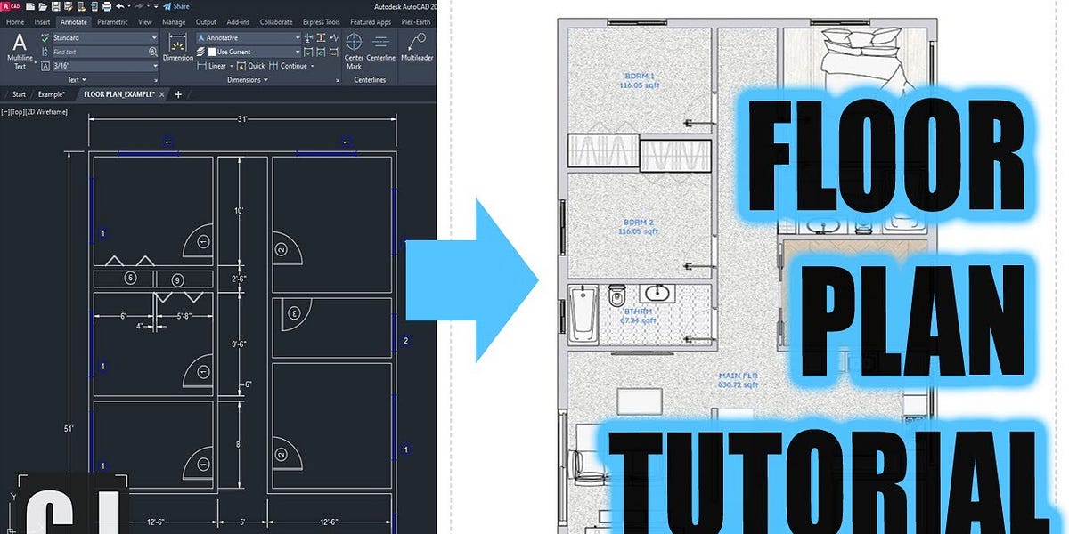 Easy AutoCAD Floor Plan Tutorial! - by Brandon