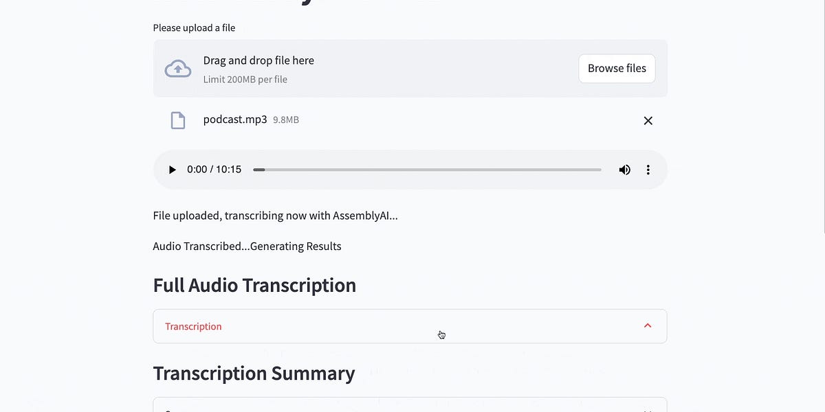 Building an All-in-One Audio Analysis App Using AssemblyAI