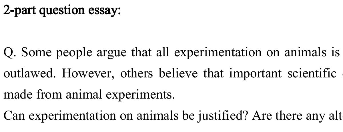 2 Part Question Essay Sample Answer By Tahsin Rahman