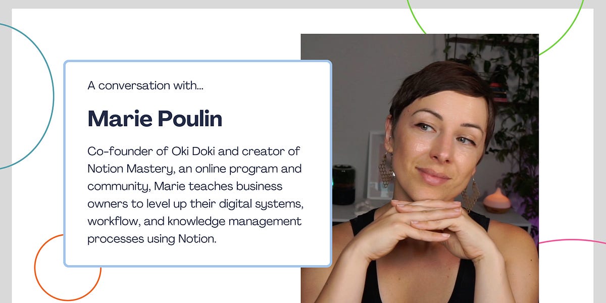 Marie Poulin: Notion, ADHD, being ok with the messy middle, and more!