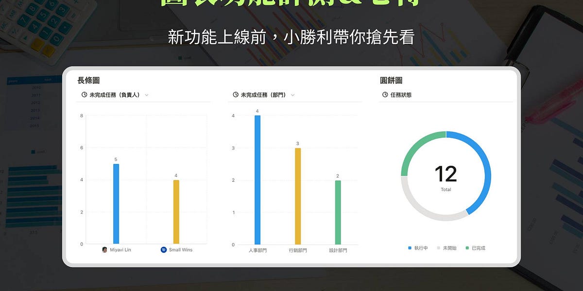 Notion Charts 圖表功能搶先試用評測、心得 - 小勝利 Small Wins