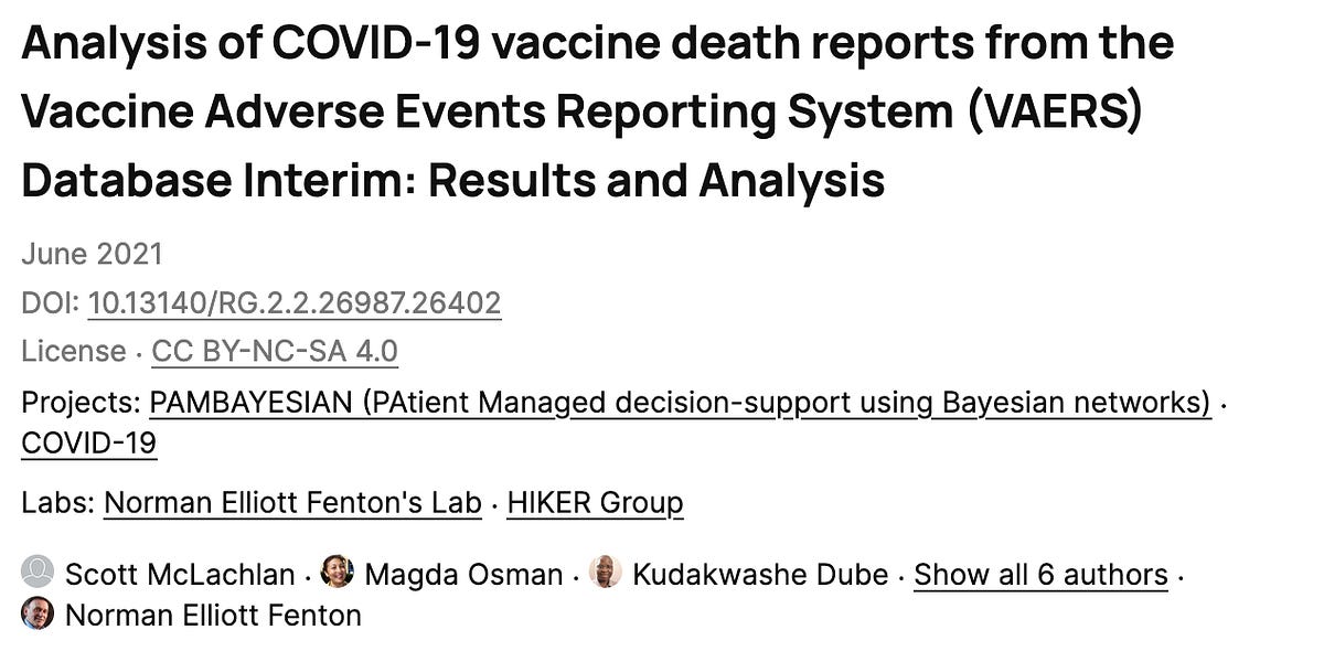 VAERS Report 2.0 - by Mr Law, Health and Technology