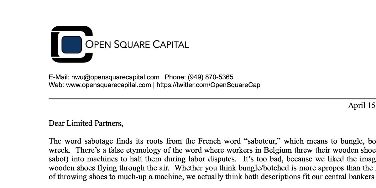 Our Q1 2023 Letter & Look Ahead - Open Insights