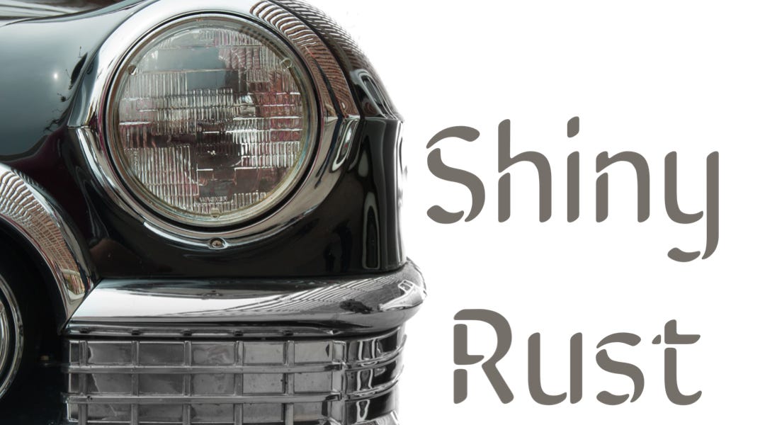 Shiny Rust - The View From The Pew by Jerry Godsey