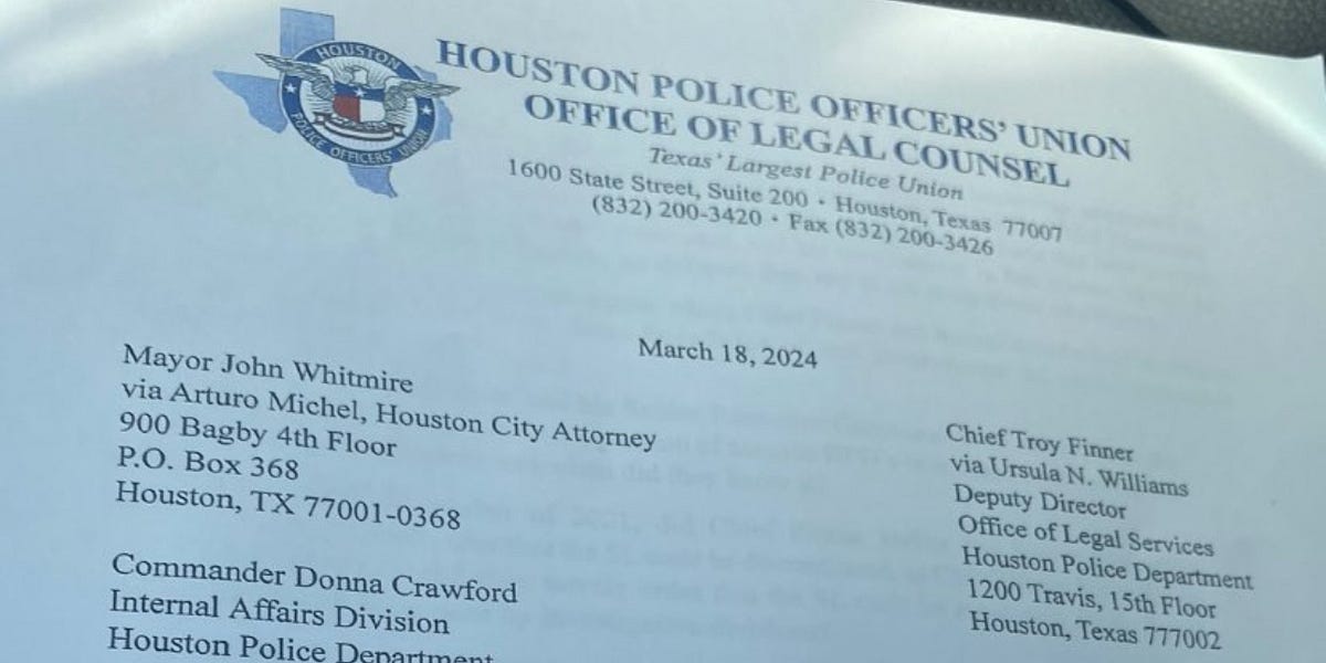 Houston Police Officers Union Requests Police Chief Step Down From ...