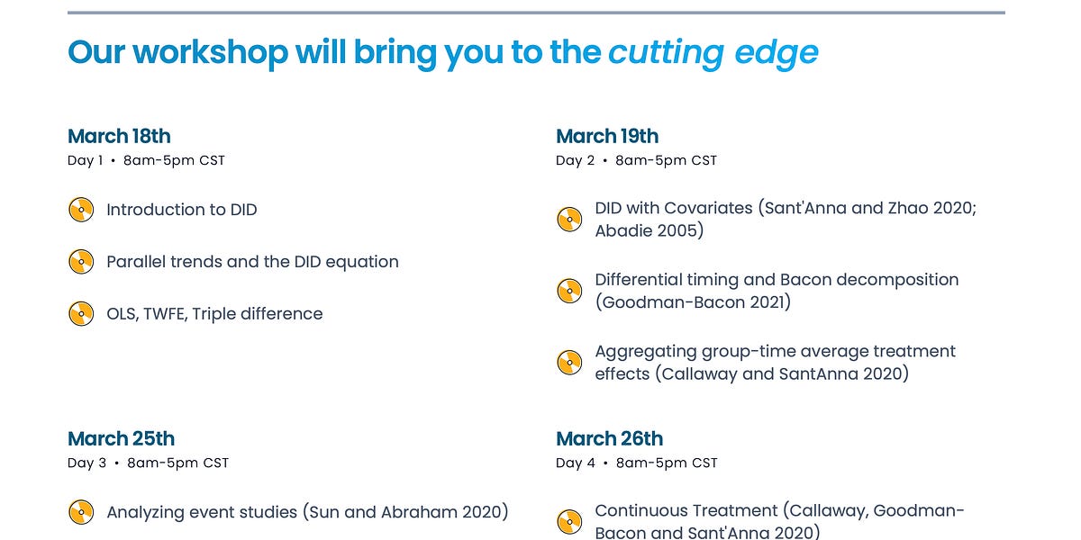 Mixtape Sessions Workshop Announcement: Causal Inference II