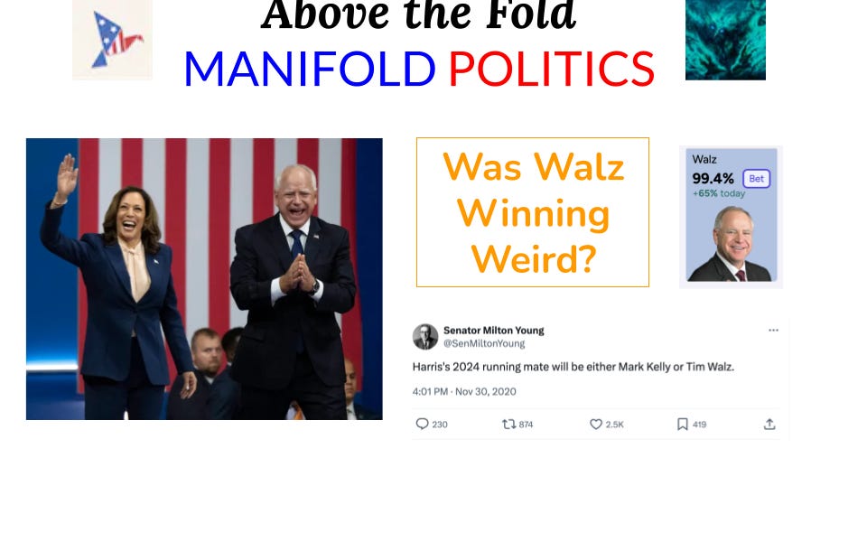 Was Walz Winning Weird? - by Jacob Cohen - Above The Fold