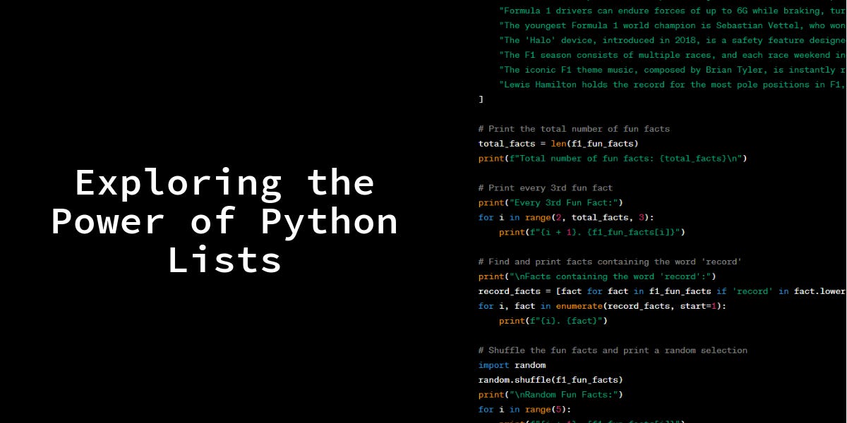 Exploring the Power of Python Lists - by Paige Edenfield