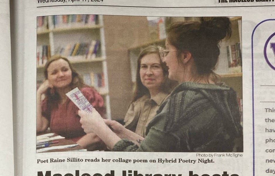 "Poetry arrived in search of me" - by Raine Sillito