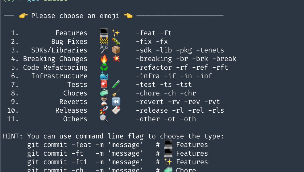 Commit your code in style with git.emoji 🎉